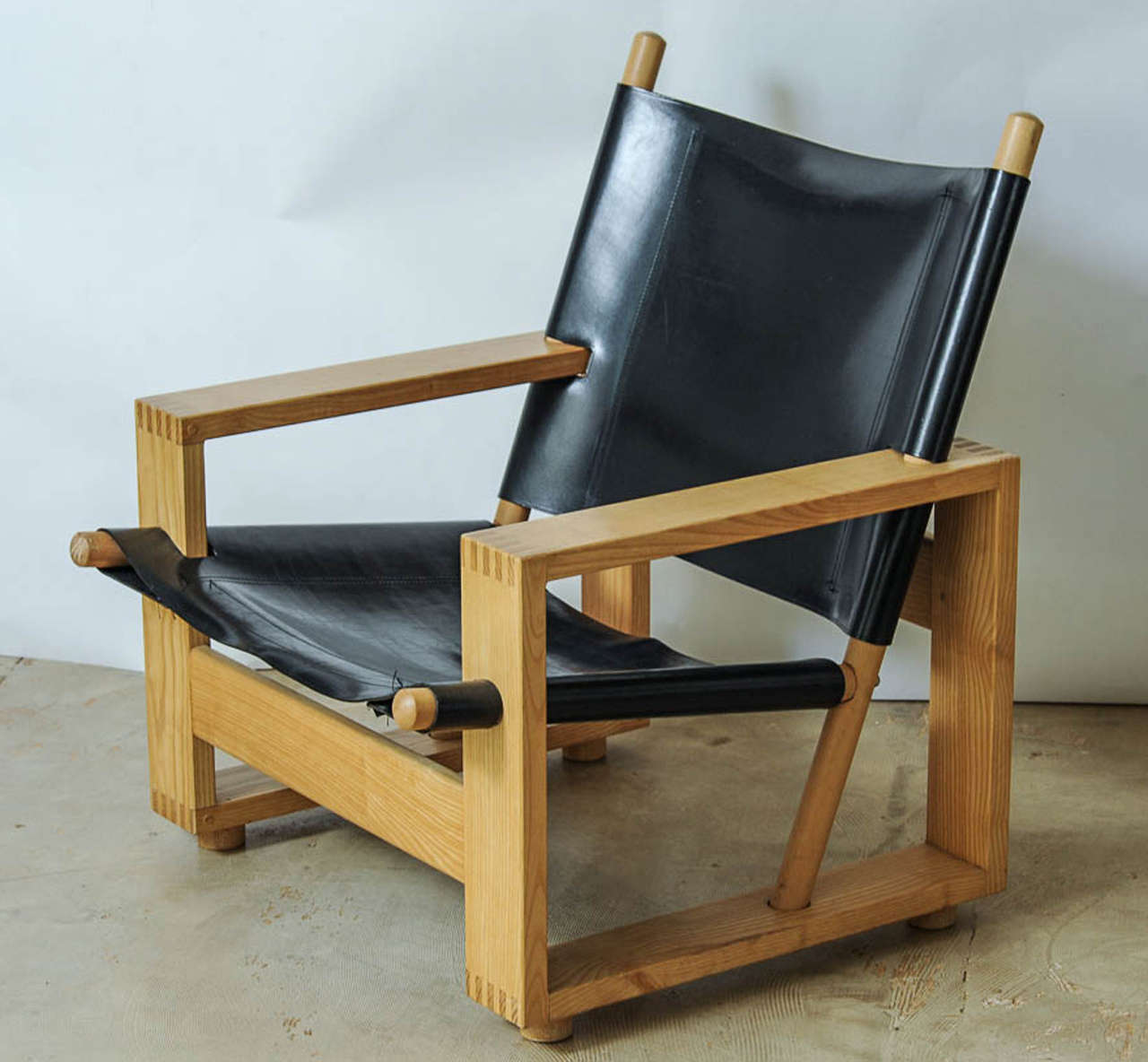 Wooden 'Block Chair' by Ate van Apeldoorn at 1stDibs