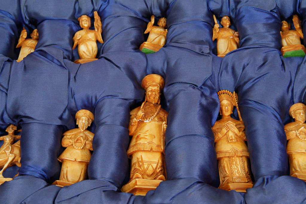 Hand carved ivory chess set at 1stDibs