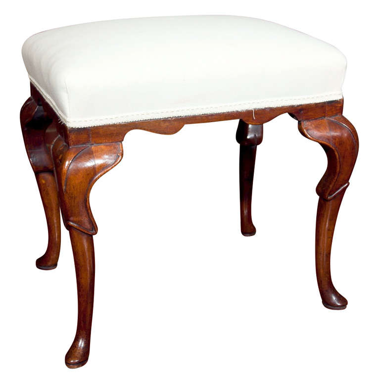 Antique English Queen Anne Style Bench For Sale at 1stDibs