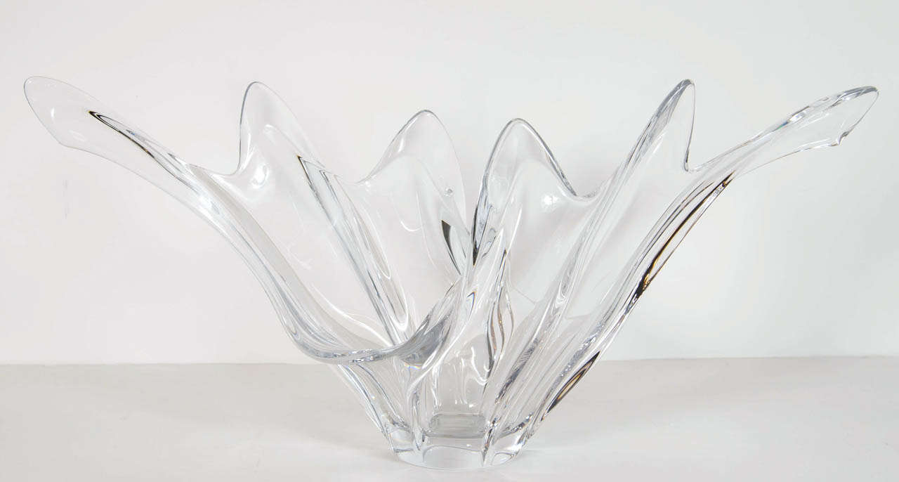 Gorgeous Mid-Century Crystal Splash Bowl by Art Verrier at 1stDibs