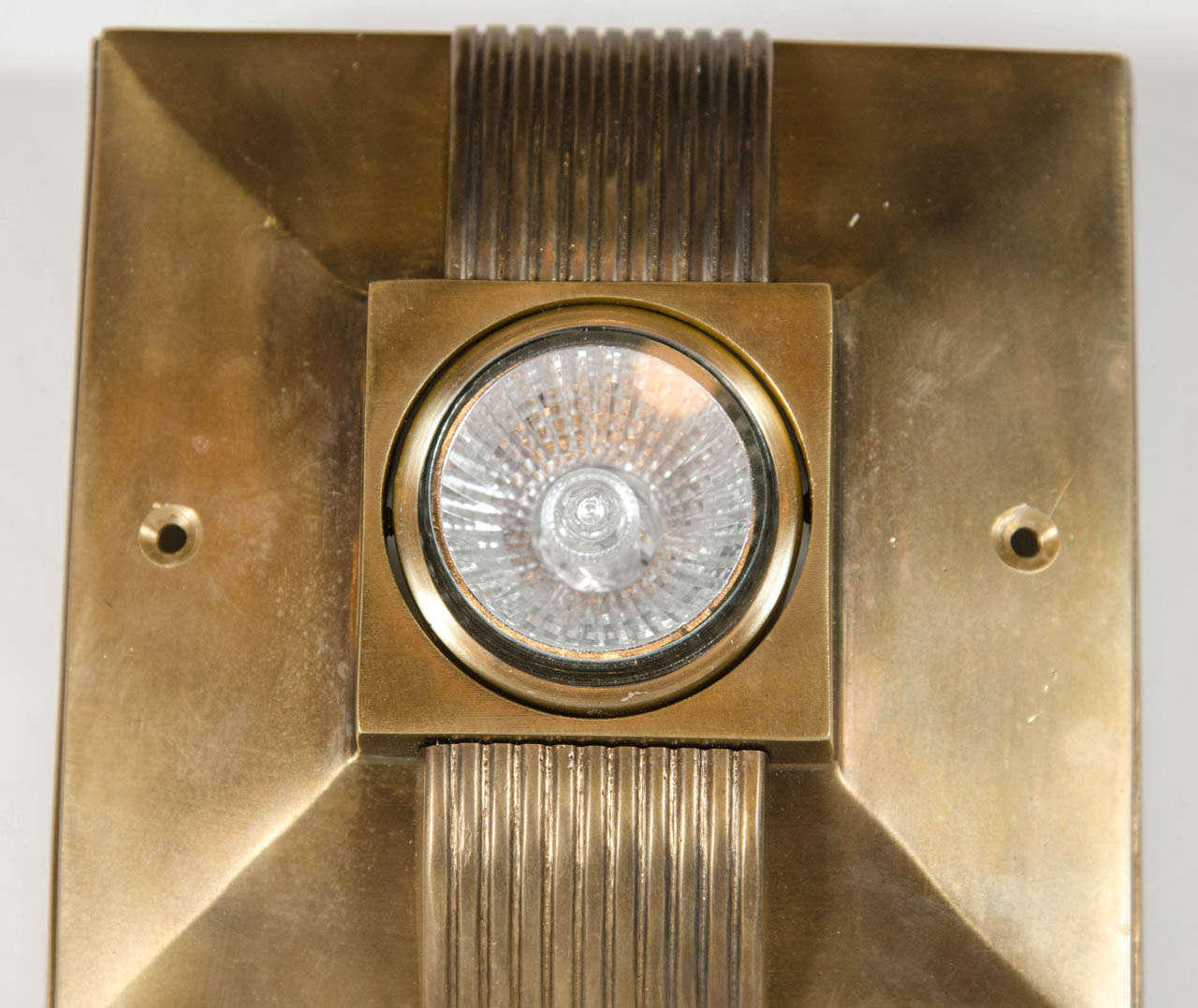 Streamline Art Deco Style Spotlight in Patinated Bronze at 1stDibs