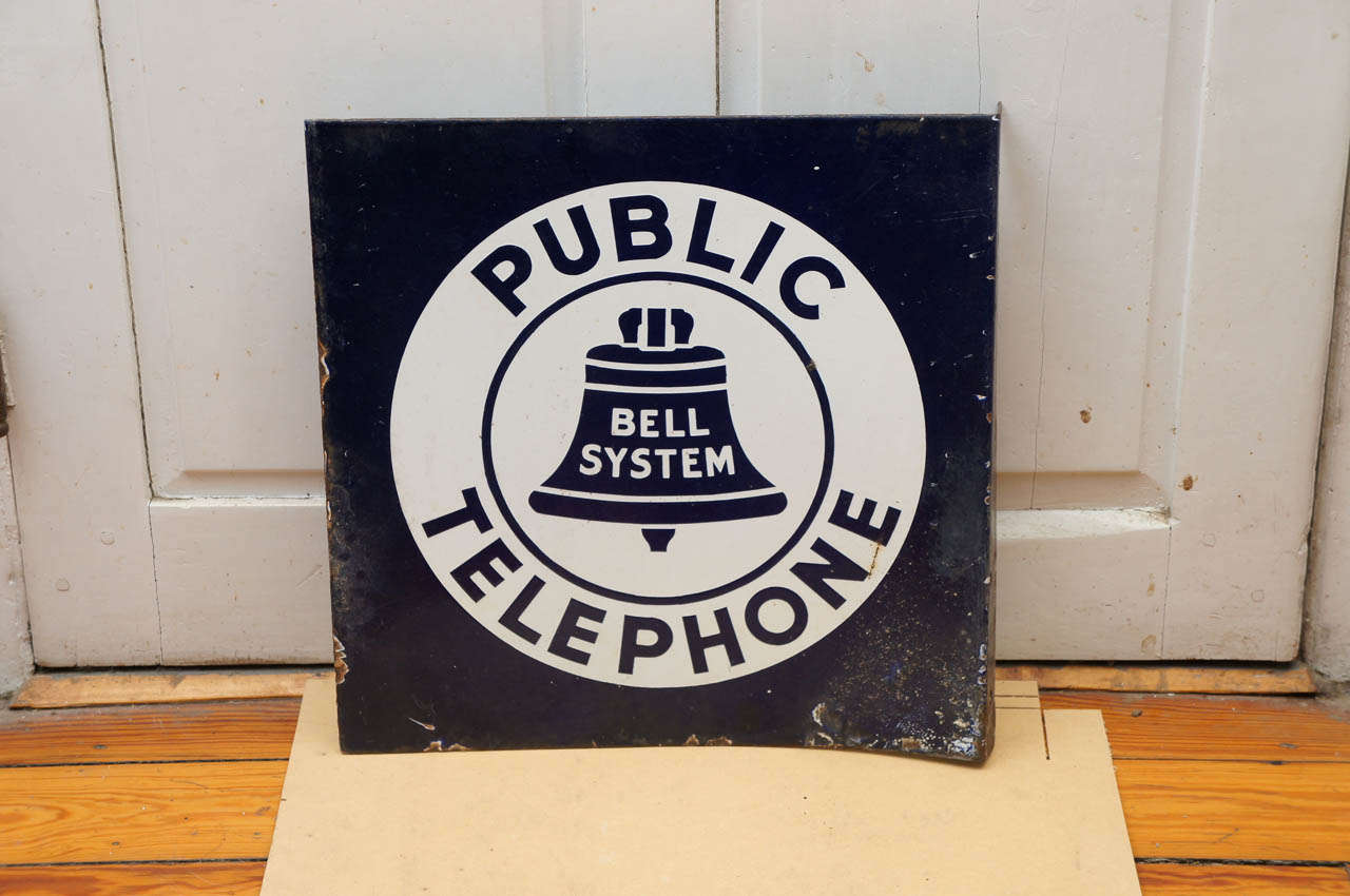 Bell System Double-Sided Steel Telephone Sign For Sale at 1stDibs ...