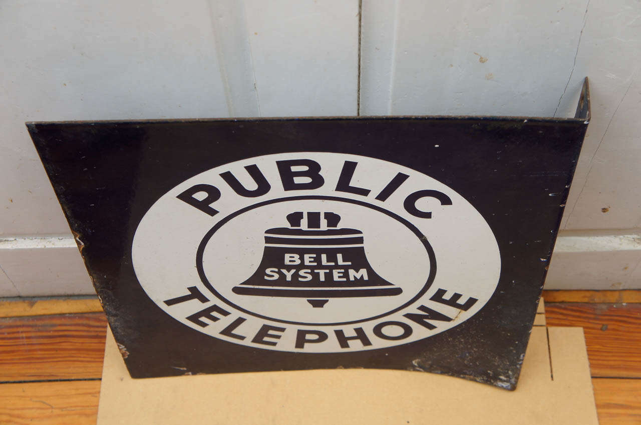 Bell System Double-Sided Steel Telephone Sign For Sale at 1stDibs ...