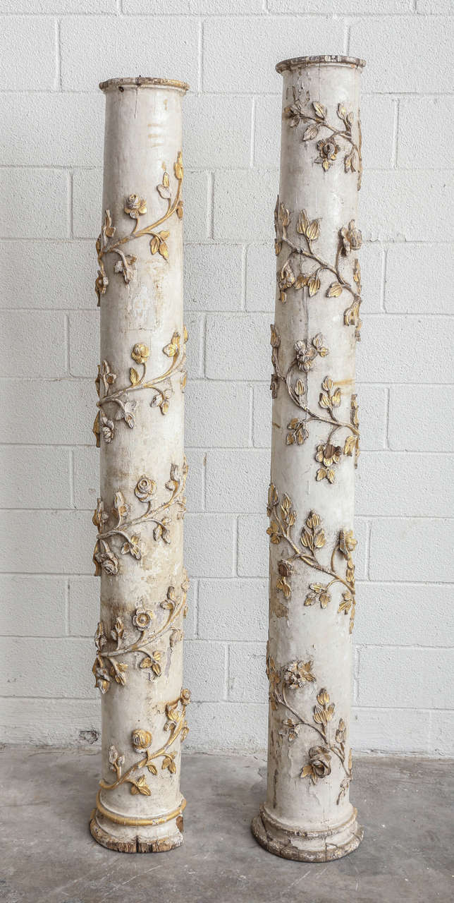 Spanish 17th Century Pair of Columns at 1stDibs | spanish columns