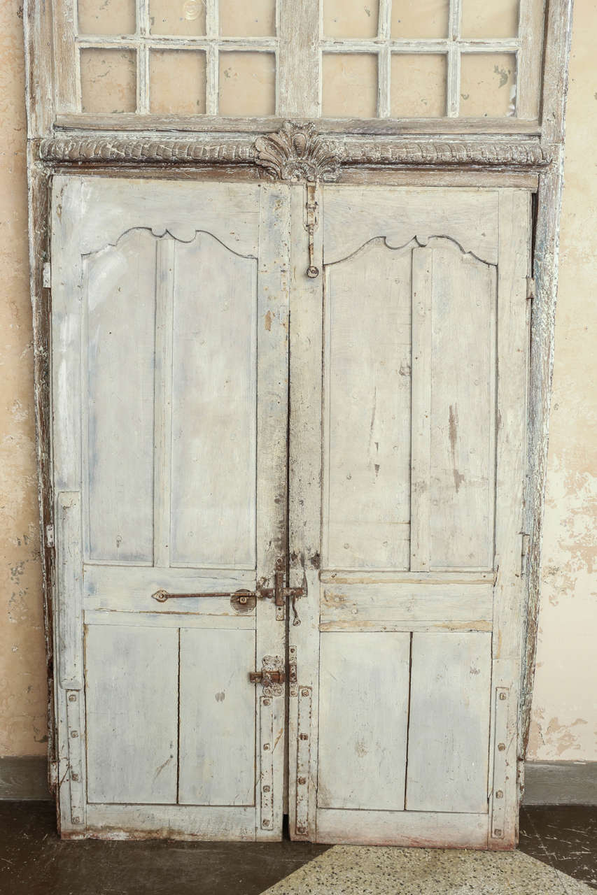 Large Pair of Transomed Louis XV Doors For Sale at 1stDibs