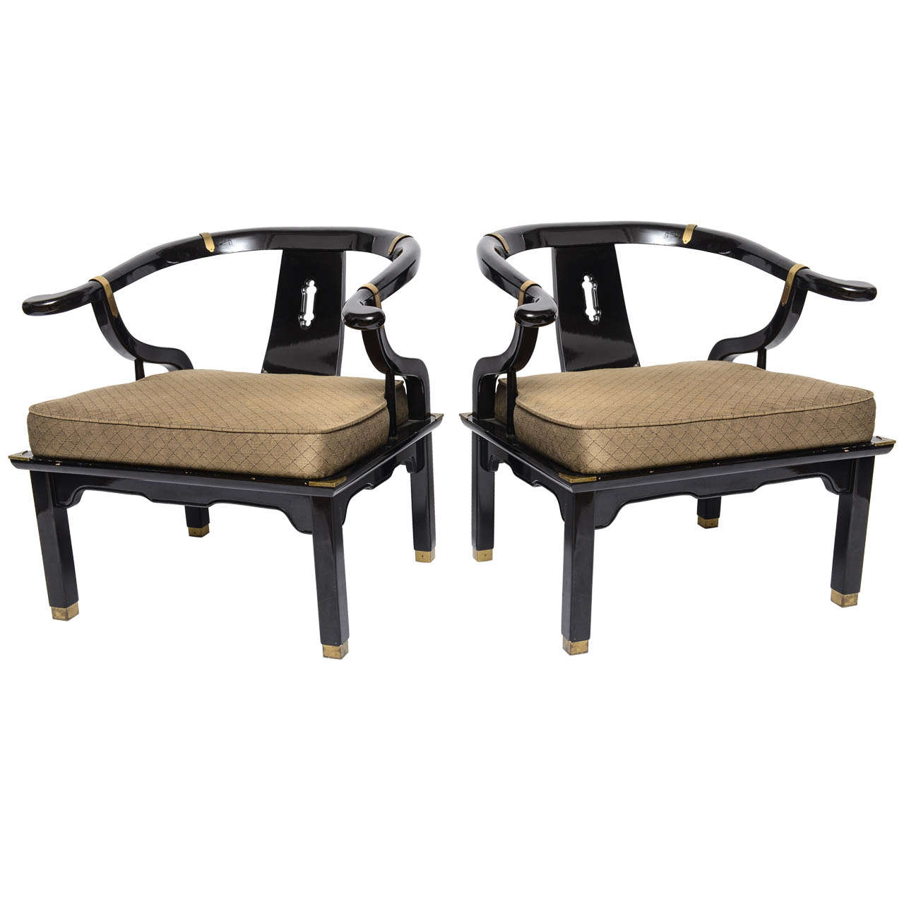 Chinese modern style pair of Chairs at 1stDibs
