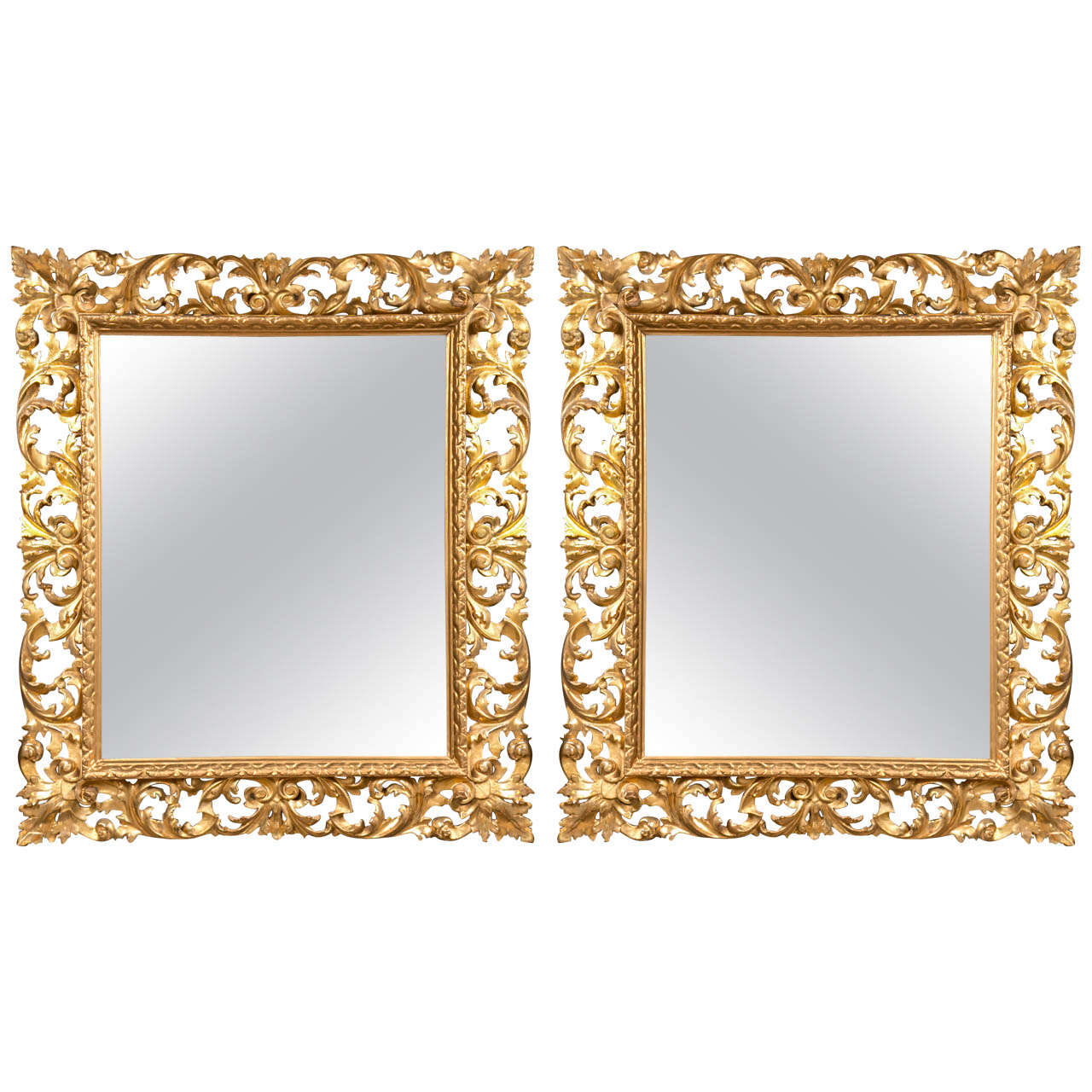 Pair of Gilt Carved Wood Frames at 1stDibs
