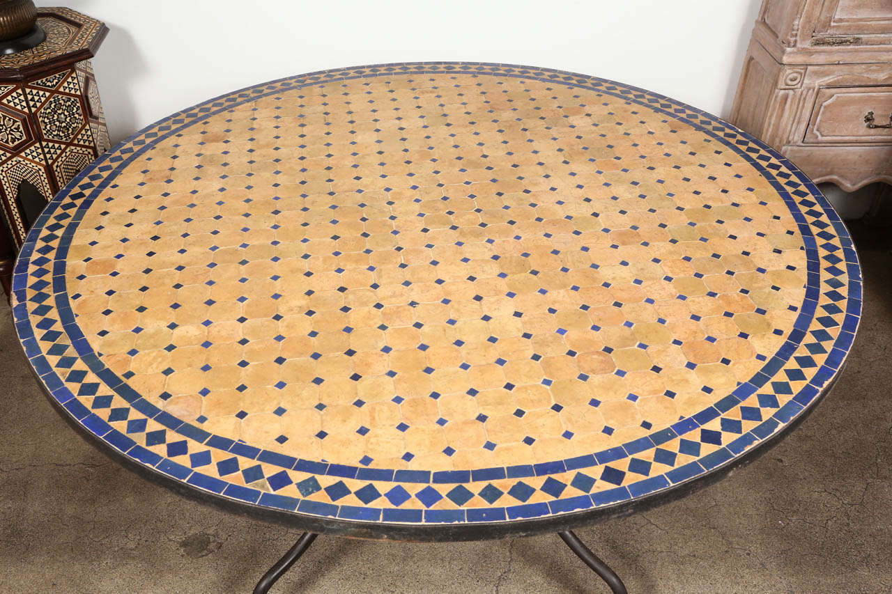 Outdoor Mosaic Tile Table at 1stDibs