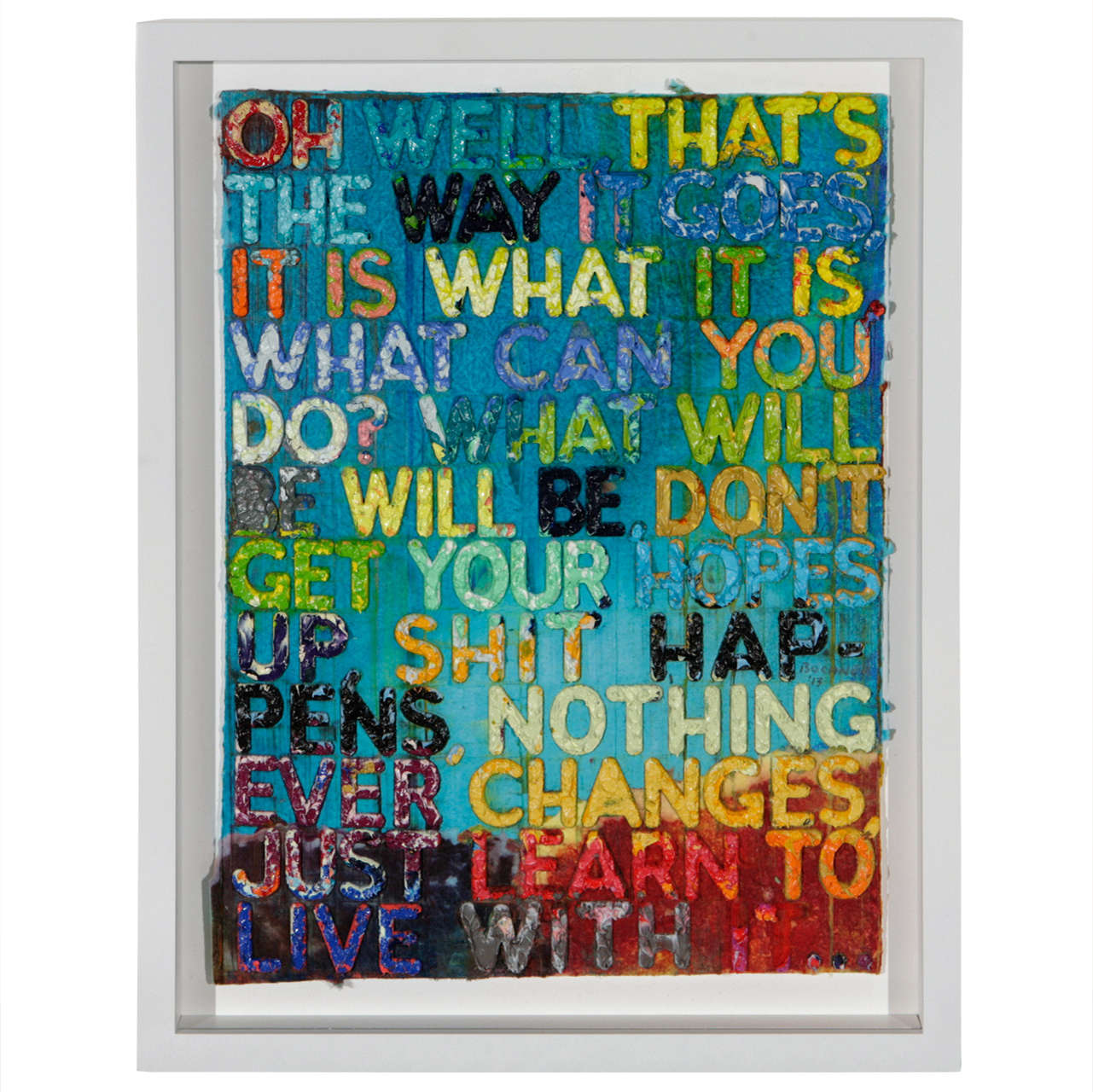 Original, Mel Bochner Painting- "Oh Well" at 1stDibs