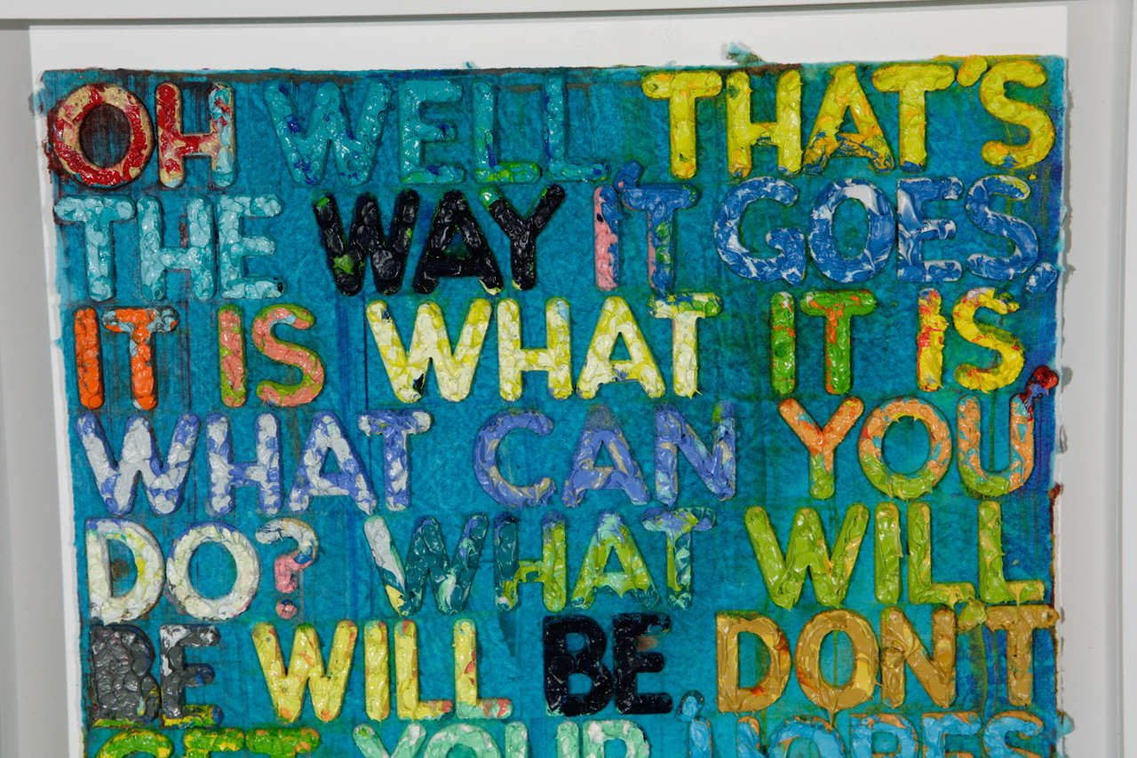 Original, Mel Bochner Painting- "Oh Well" at 1stDibs