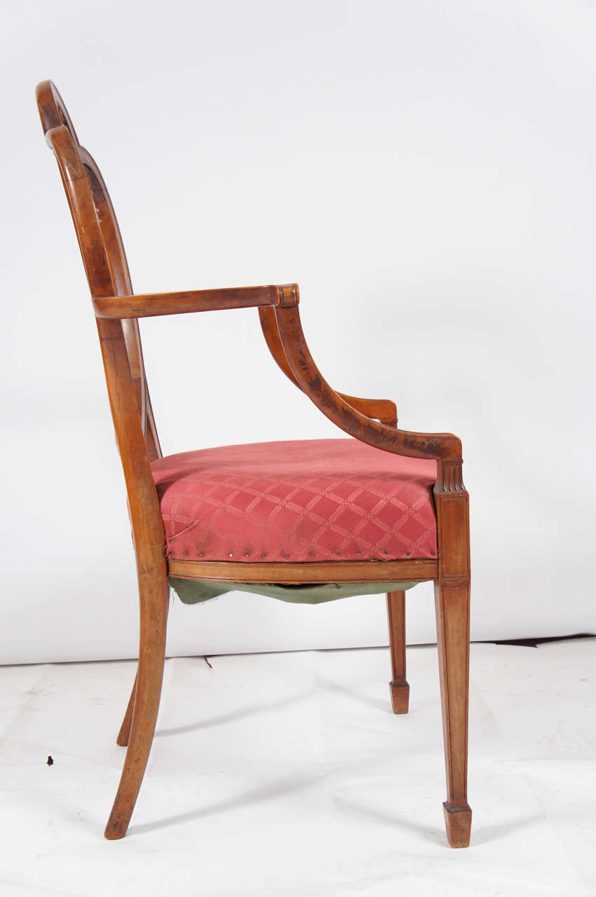 Hepplewhite Style Arm Chair For Sale at 1stDibs | hepplewhite chair