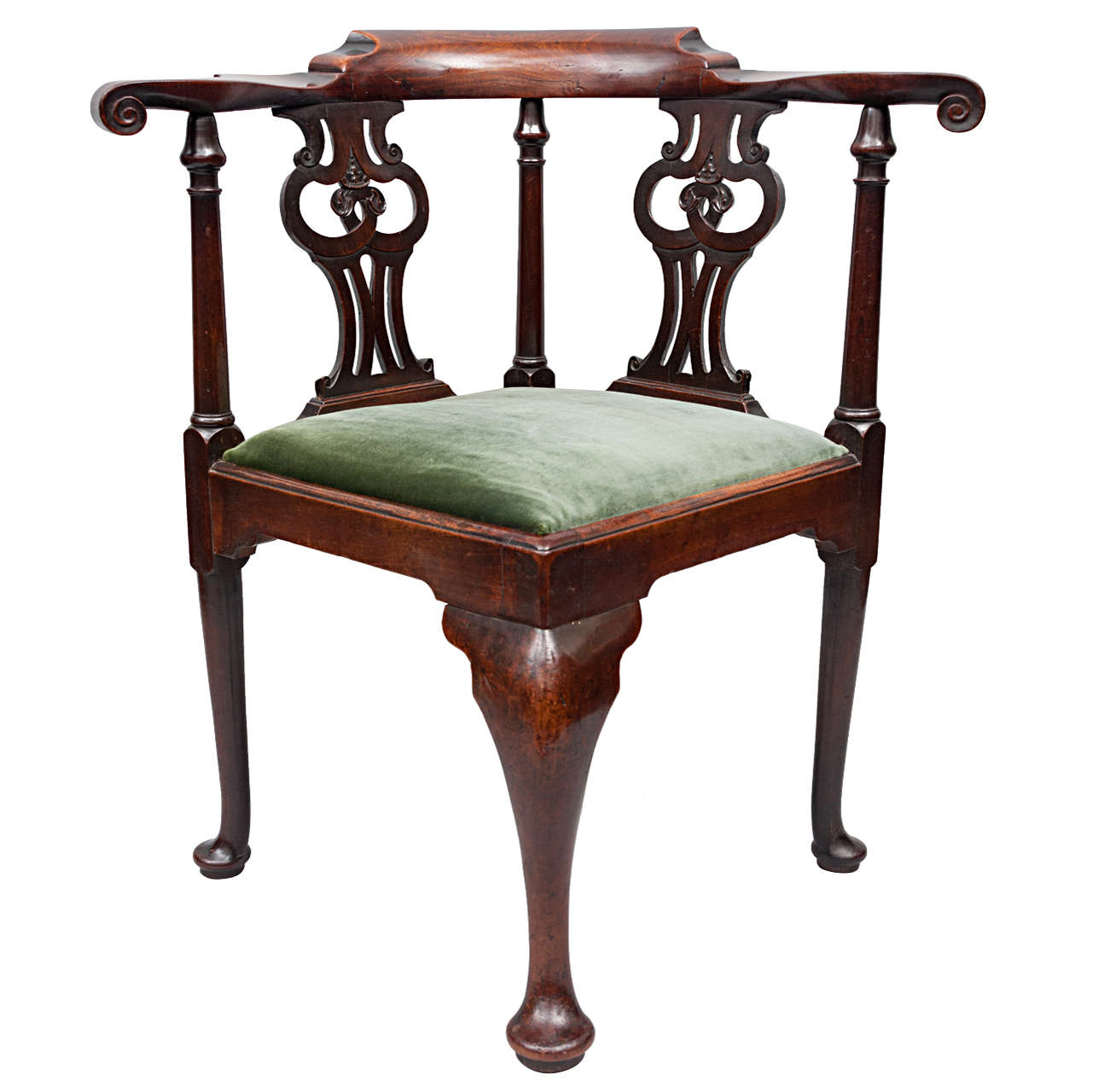 A Good Geo Ii Mahogany Corner Chair at 1stDibs