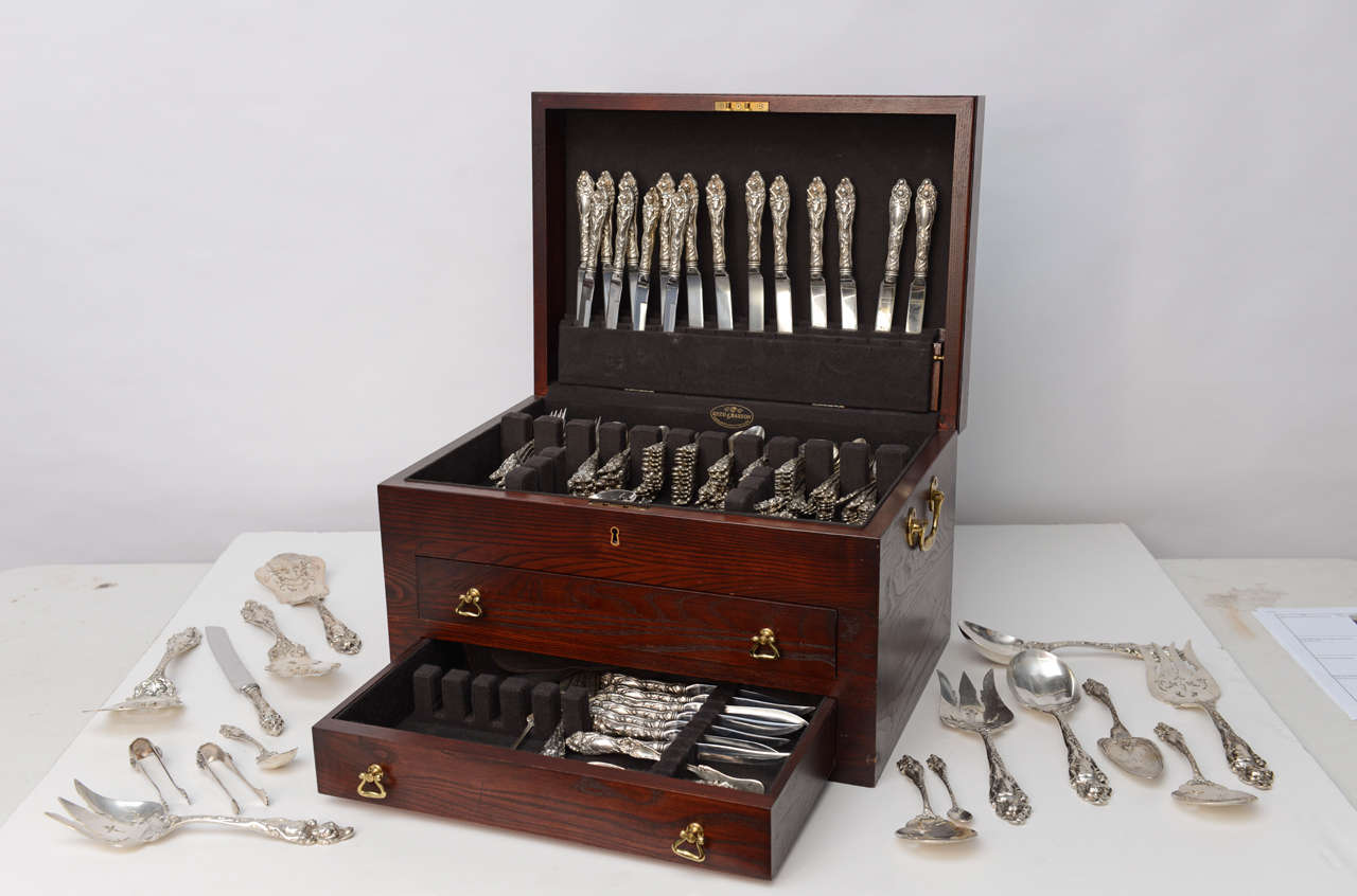 Antique Reed and Barton Silver Service "Love Disarmed" Pattern at 1stDibs