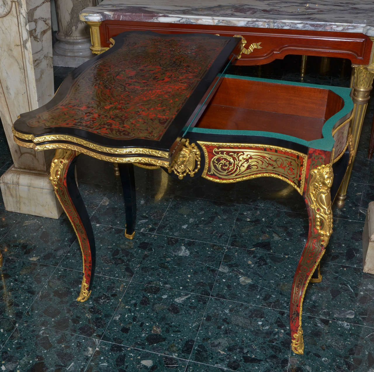 Gorgeous game table Louis XV style For Sale at 1stDibs