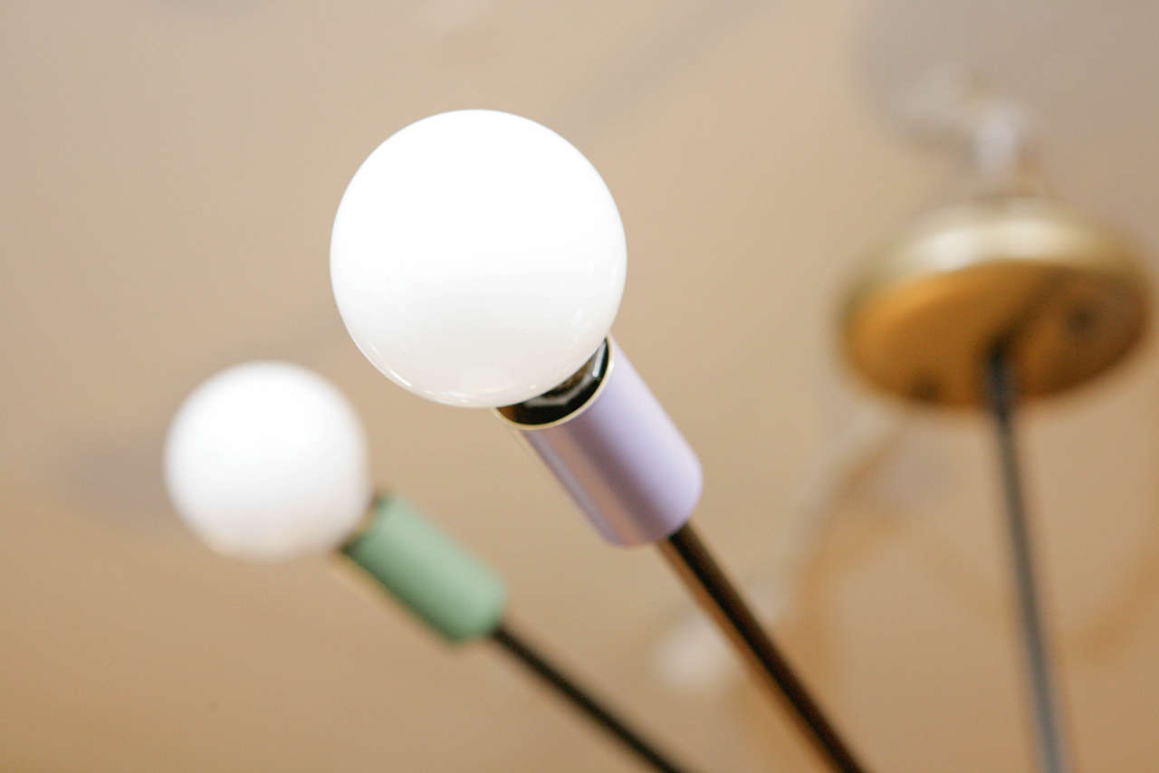 Colorful 18 Light Sputnik Chandelier at 1stDibs