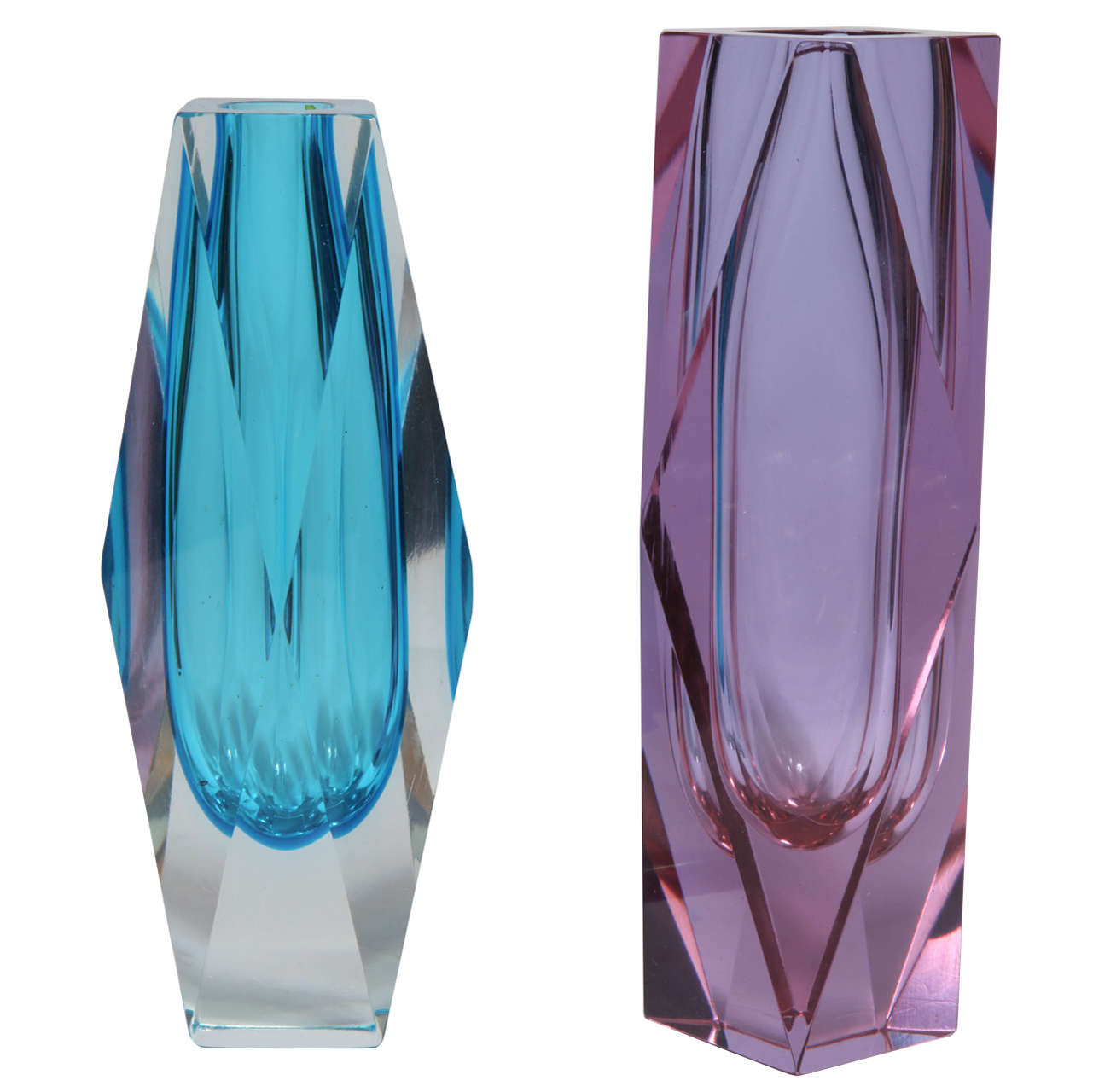 Turquoise and Alexandrite Murano Vases at 1stDibs