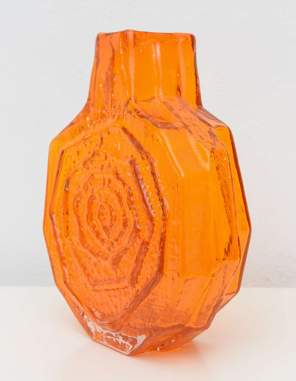 Large Whitefriars Orange Banjo Vase at 1stDibs | whitefriars orange vase