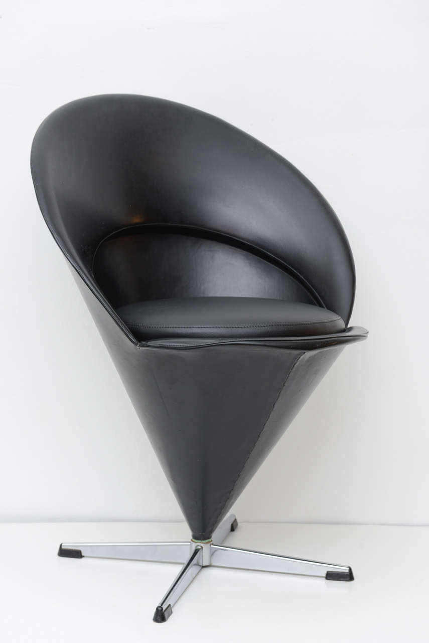 Original Mid-century Modern Verner Panton Cone Chairs For Sale at 1stDibs