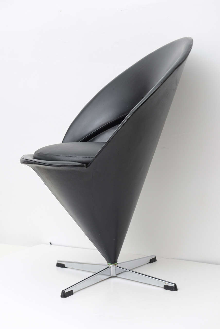 Original Mid-century Modern Verner Panton Cone Chairs For Sale at 1stDibs