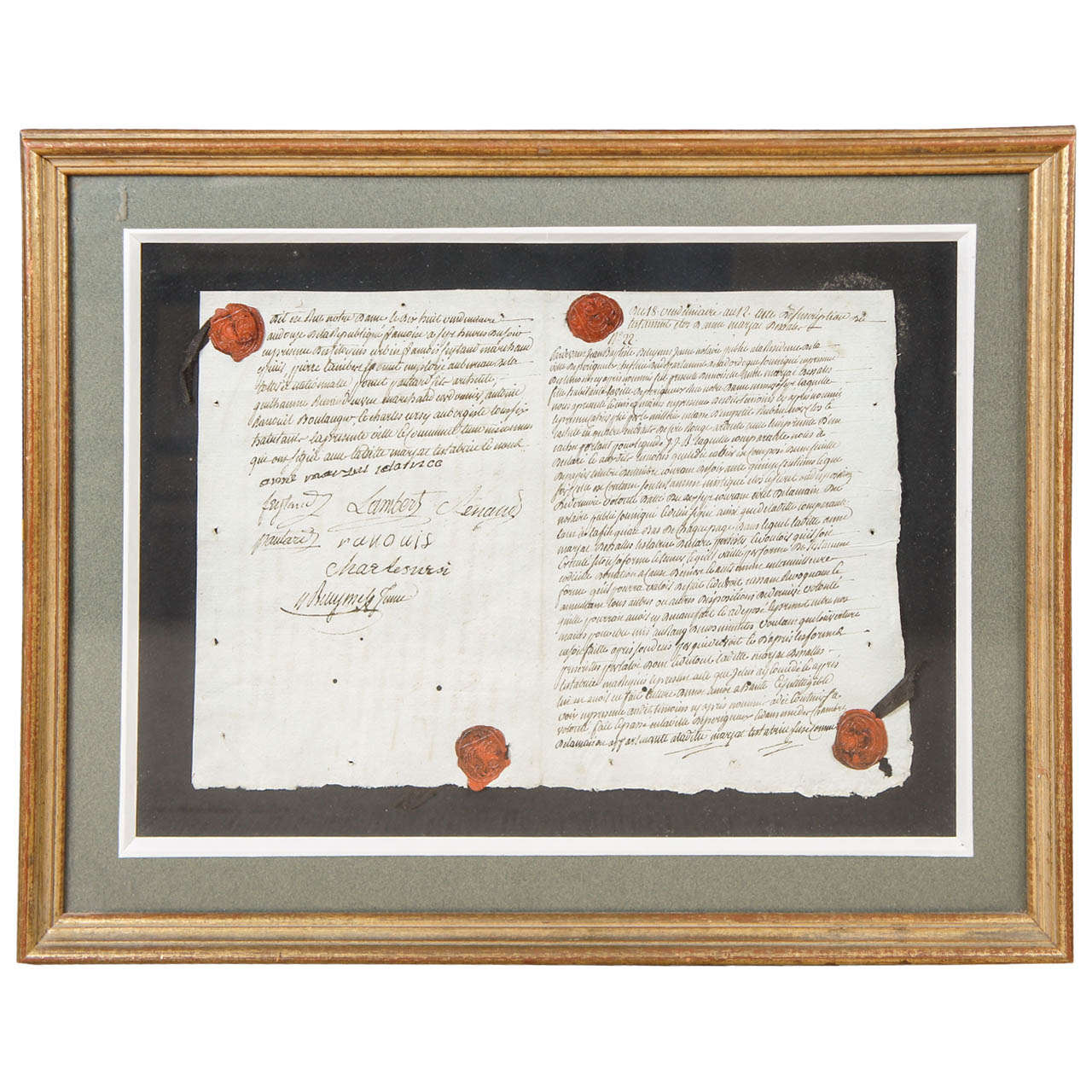 French 18th Century Framed Document For Sale at 1stDibs | framed documents