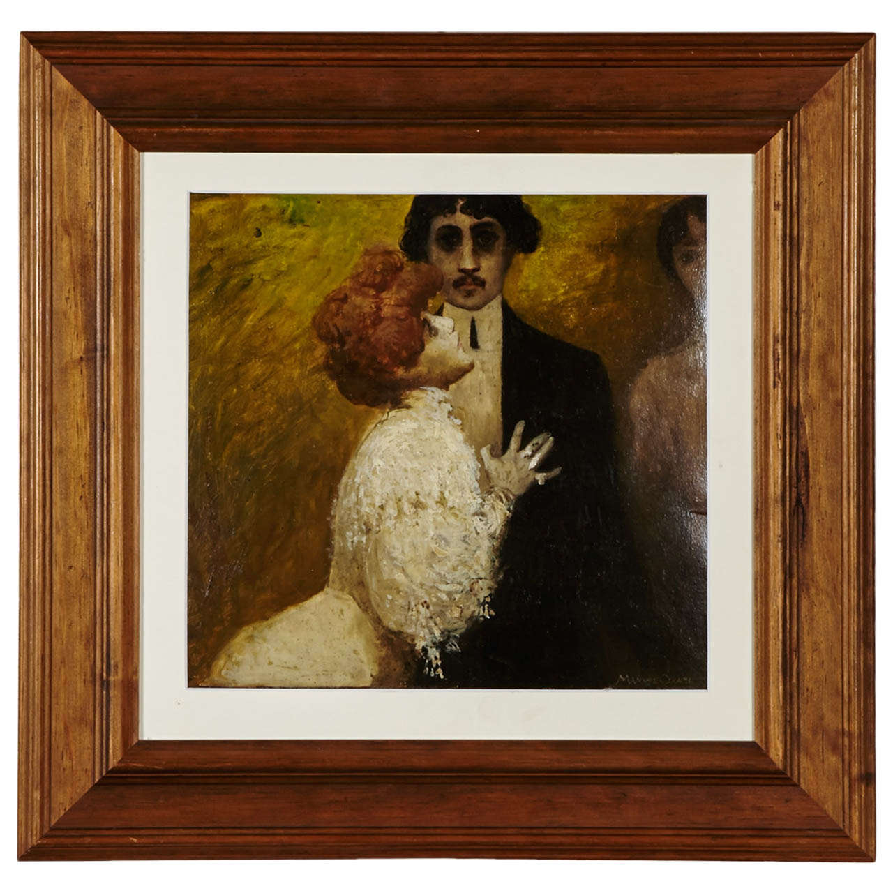Art Nouveau Oil on Paper Painting by Manuel Orazi, circa 1910 at ...