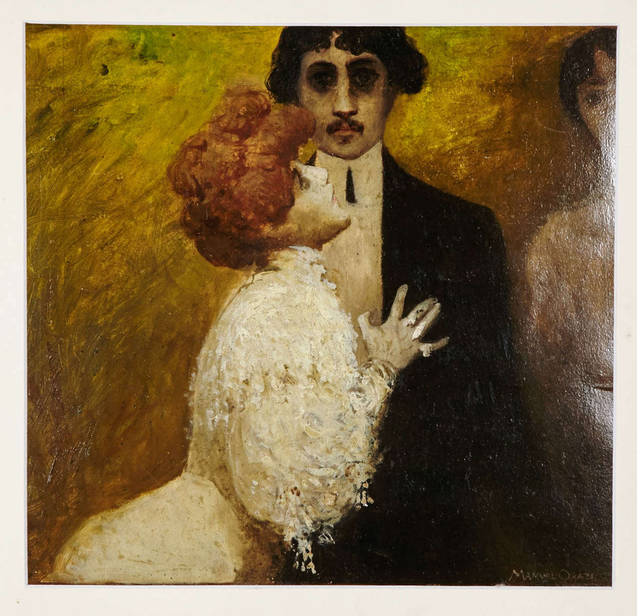 Art Nouveau Oil on Paper Painting by Manuel Orazi, circa 1910 at 1stdibs