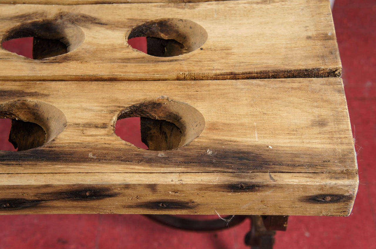 Antique Riddling Rack Wine Tasting Table at 1stDibs | riddling rack table