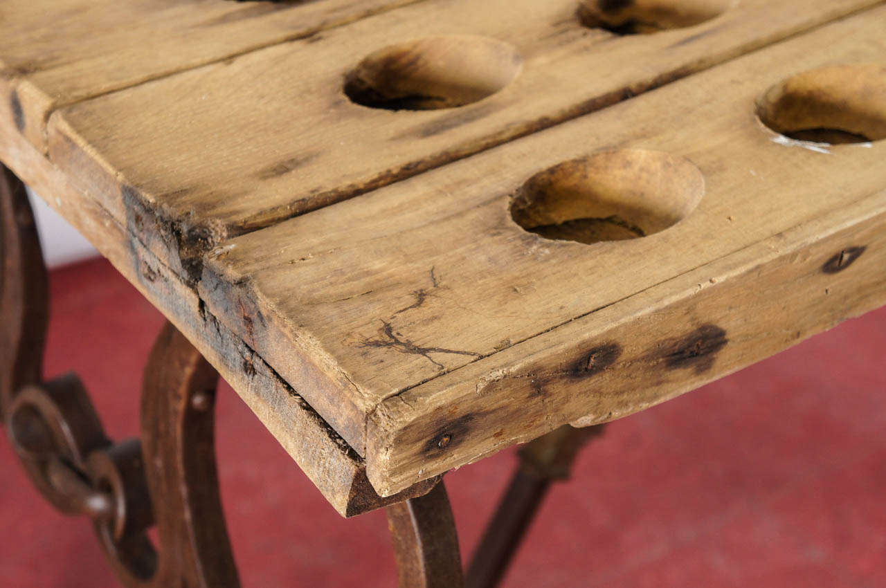 Antique Riddling Rack Wine Tasting Table at 1stDibs | riddling rack table