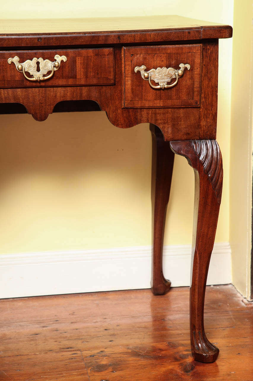 Antique Irish Carved Red Walnut Lowboy circa 1740 at 1stDibs