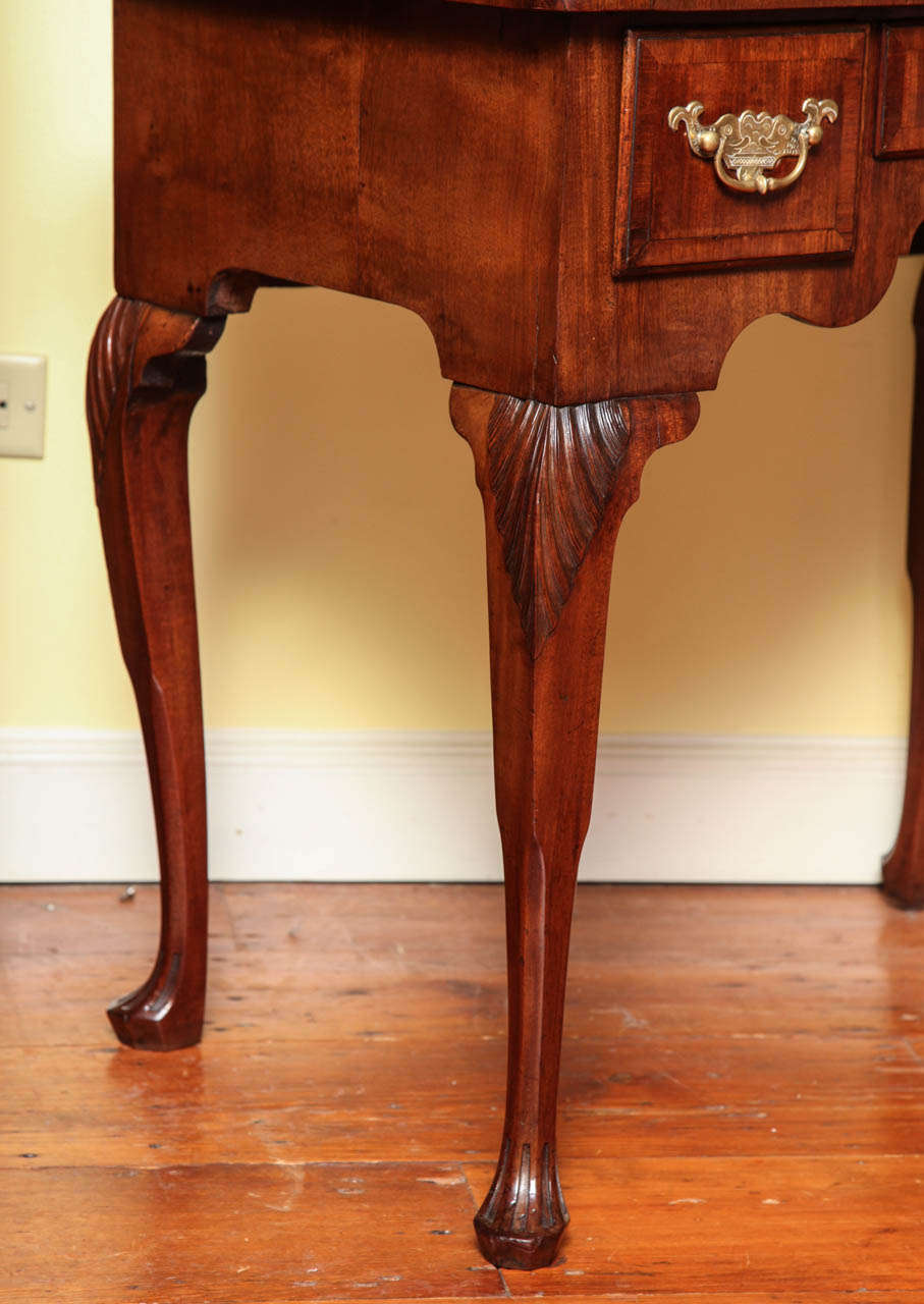 Antique Irish Carved Red Walnut Lowboy circa 1740 at 1stDibs