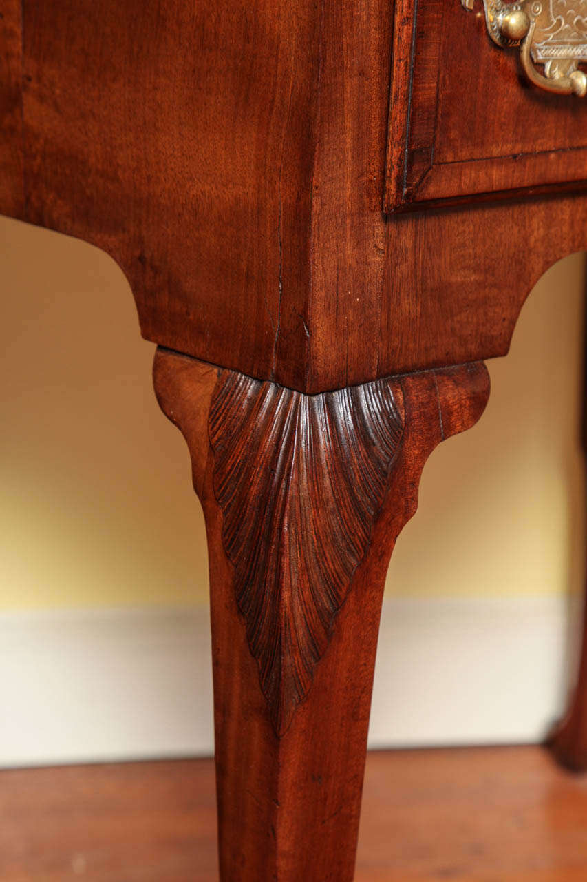 Antique Irish Carved Red Walnut Lowboy circa 1740 at 1stDibs