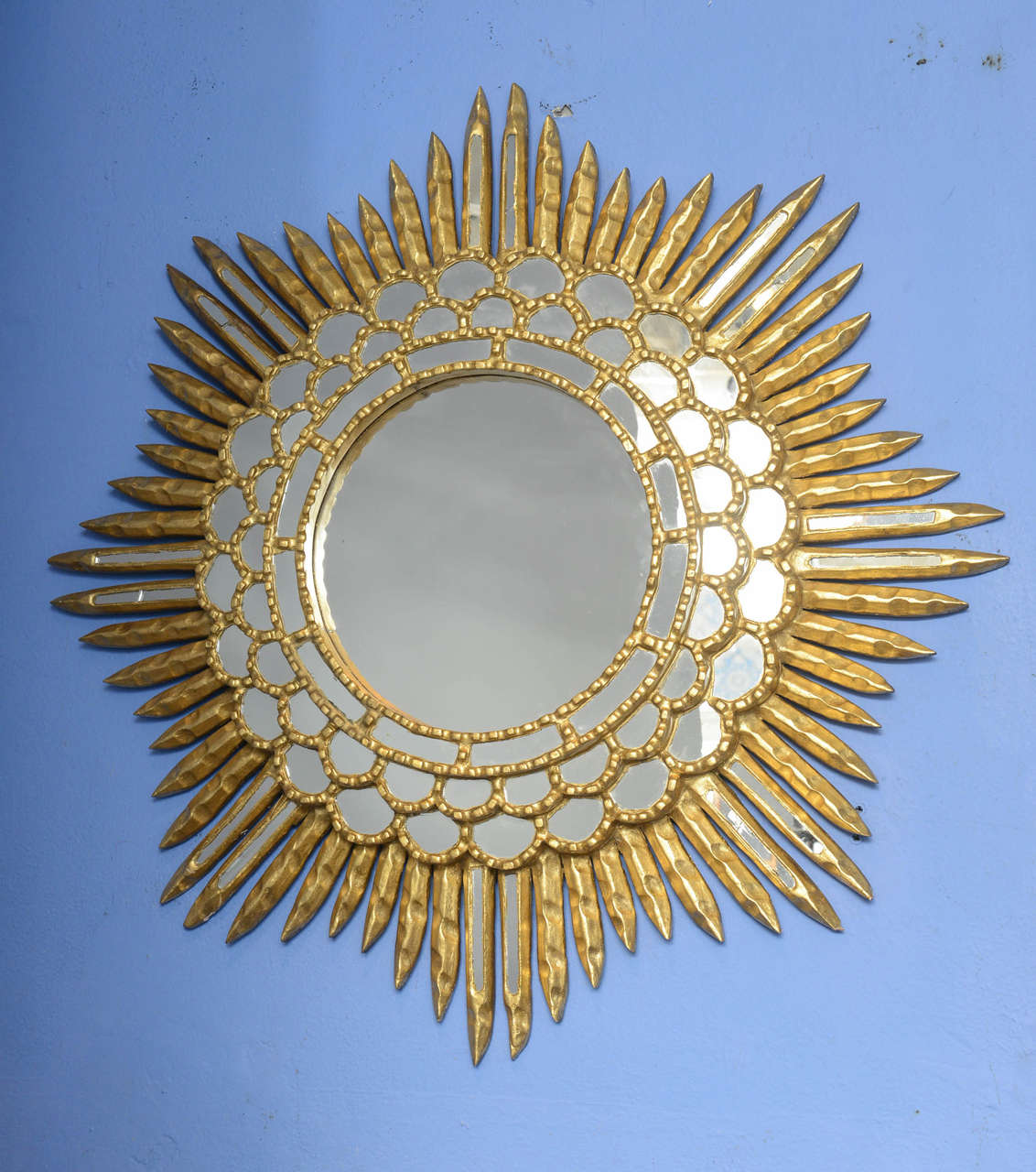 Very Unusual European Vintage Starburst Mirror at 1stDibs