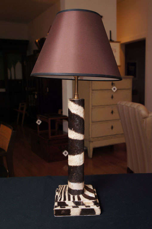 Zebra Base Table Lamp at 1stDibs