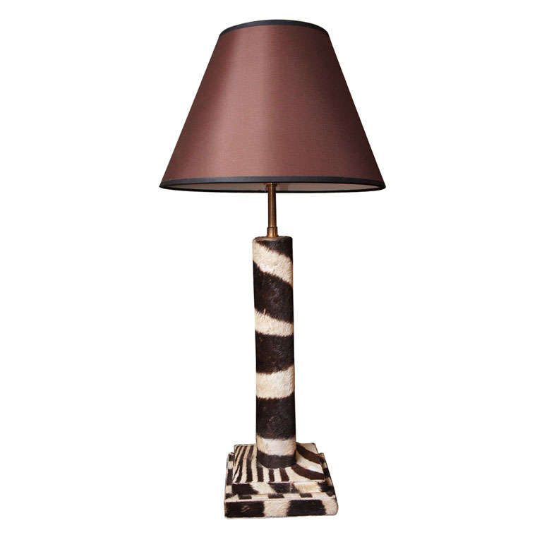 Zebra Base Table Lamp at 1stDibs