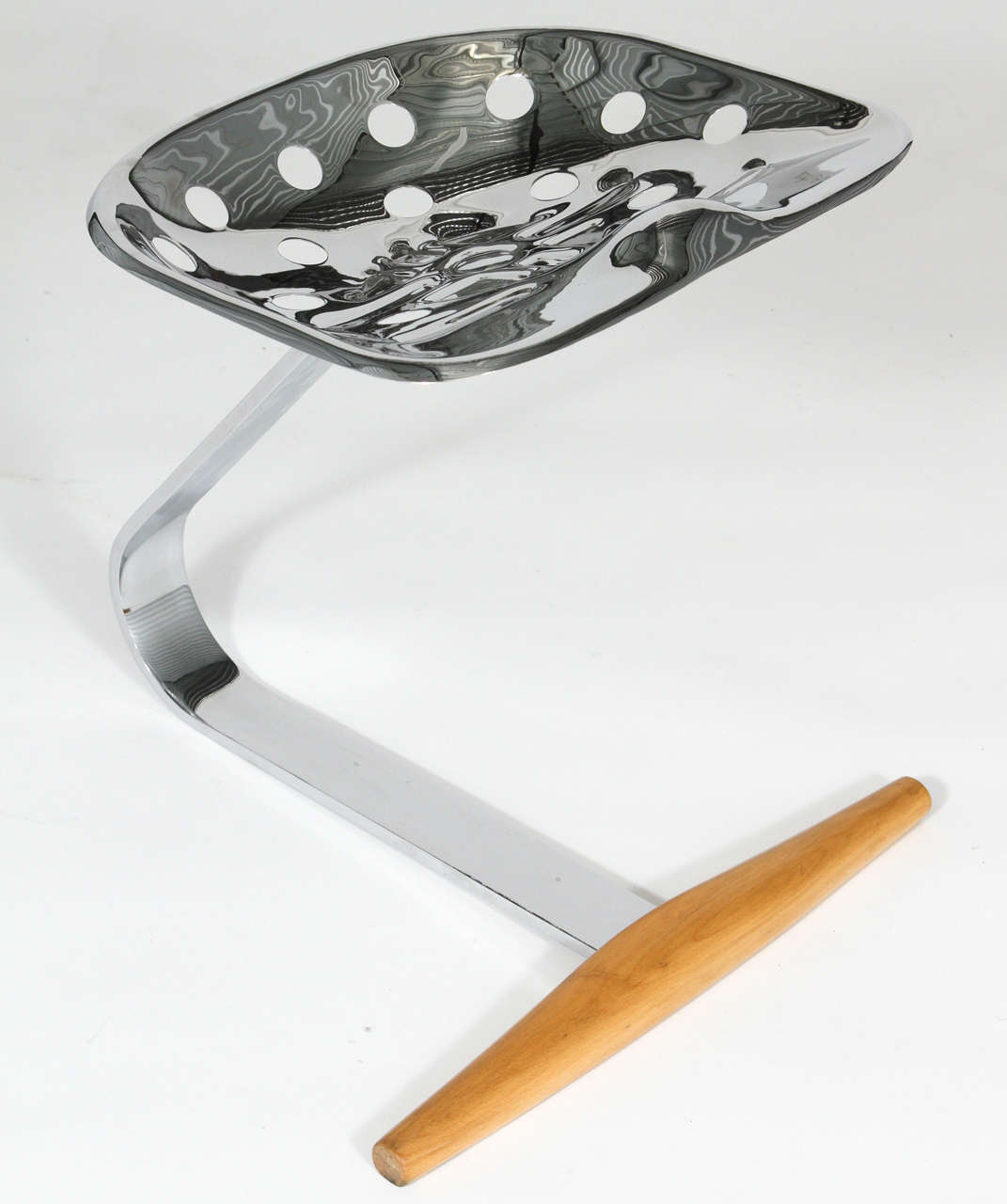 1970 Rare Chrome Achille and Pier Castiglioni Mezzadro Stool For Sale ...