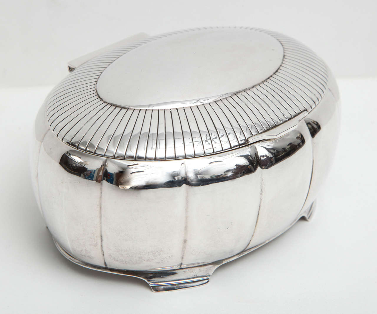 A Fine Scandinavian Silver Lidded Box by Just Andersen at 1stDibs