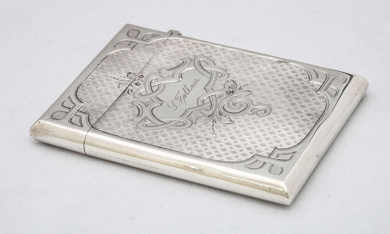 American Coin Silver Calling Card Case For Sale at 1stDibs | silver ...