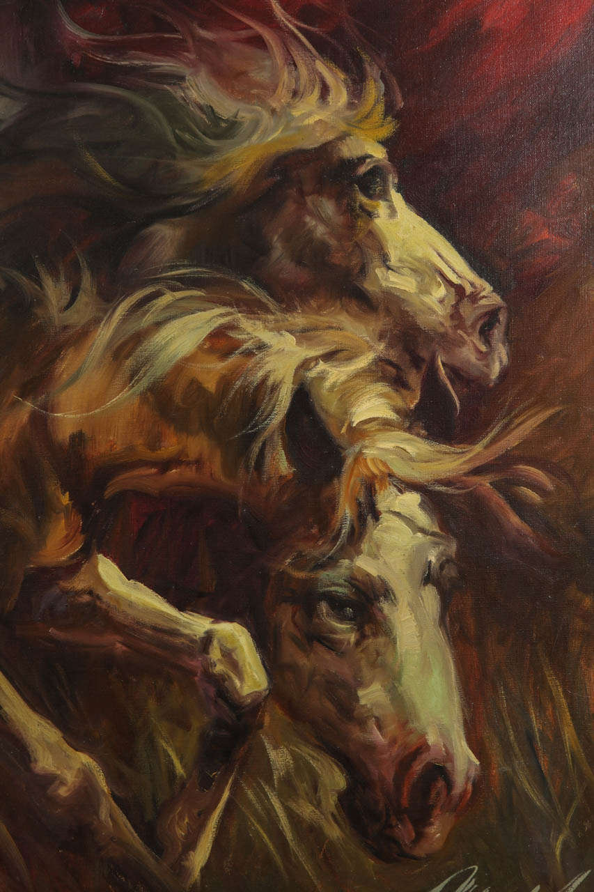 Morando Luque Painting "Cavalle" For Sale at 1stDibs