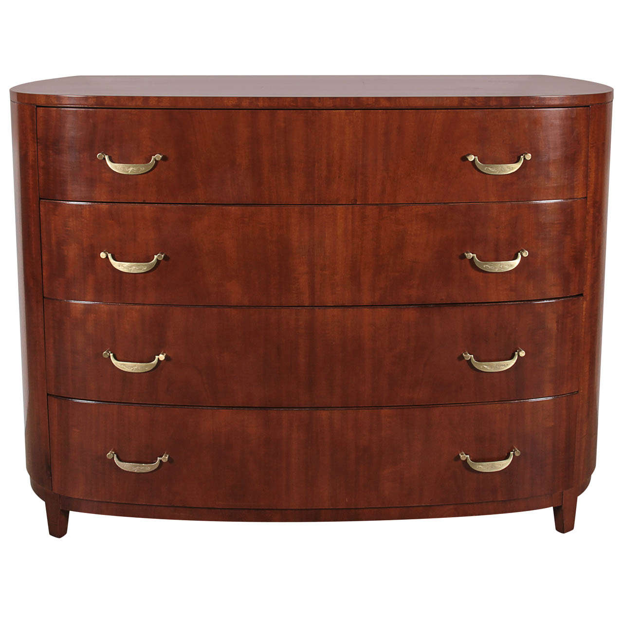Art Deco Bowed Front Chest of Drawers by Ralph Widdicomb at 1stDibs