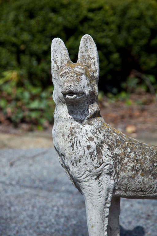 A Handsome Belgian Cast Stone Shepherd Garden Statue at 1stDibs