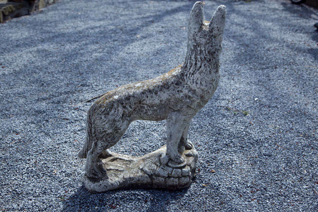 A Handsome Belgian Cast Stone Shepherd Garden Statue at 1stDibs