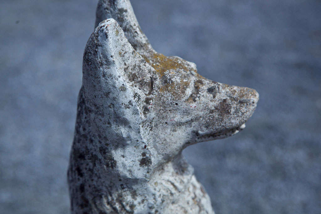 A Handsome Belgian Cast Stone Shepherd Garden Statue at 1stDibs