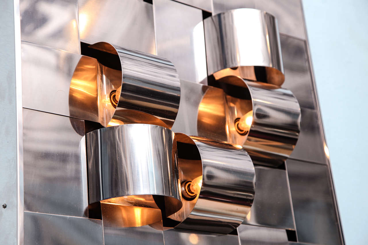 Light up Sculptural Wall Panel by Salvi for Reggiani at 1stDibs