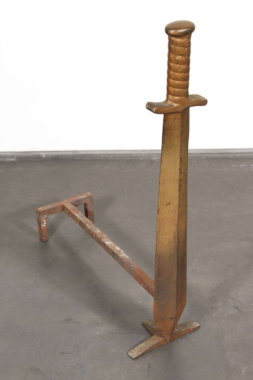 Sword Andirons at 1stDibs