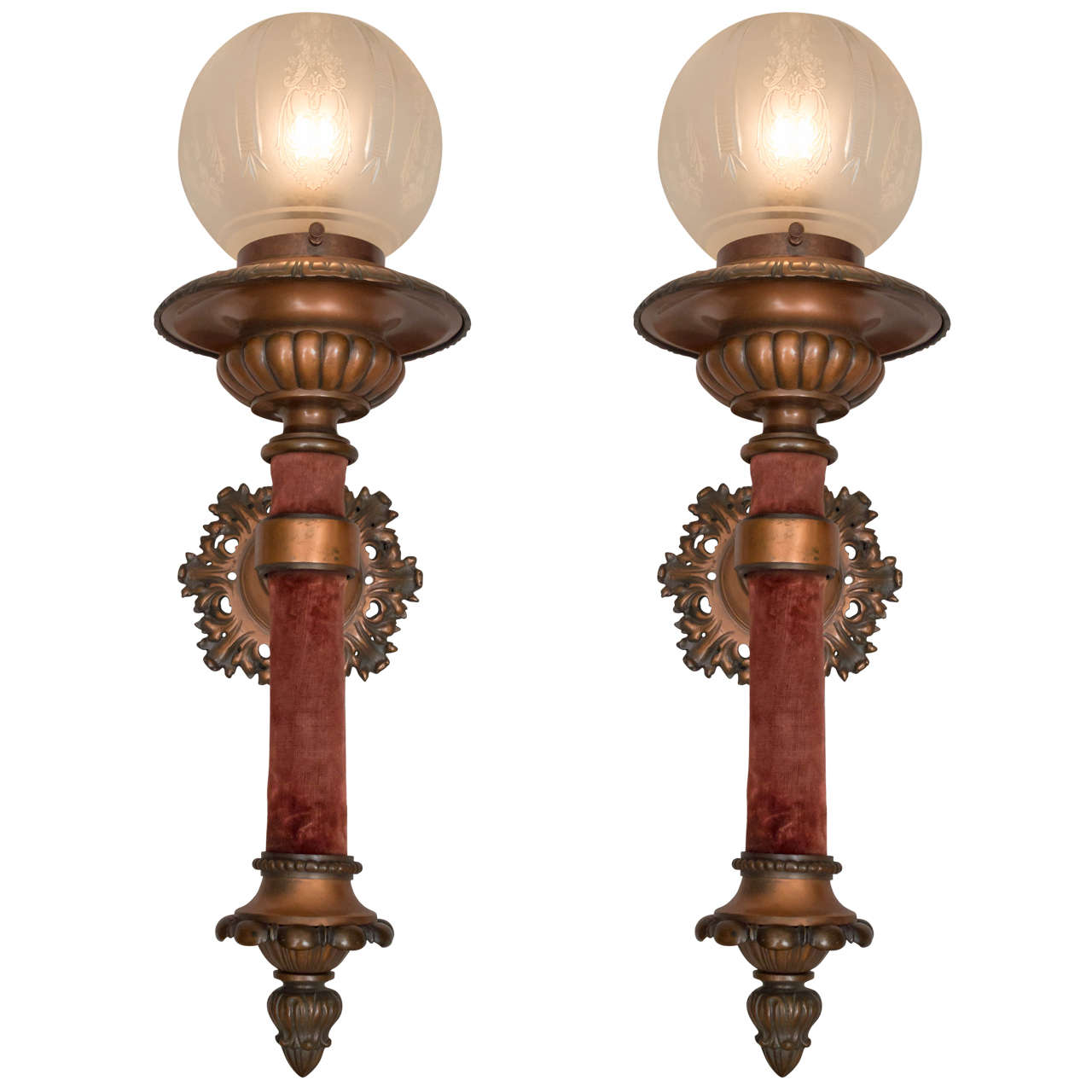 Pair of Fabulous Sconces, Late Victorian at 1stDibs