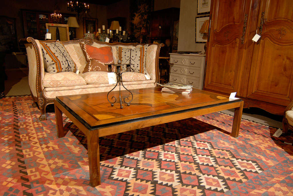 Vintage Parquet Coffee Table at 1stDibs