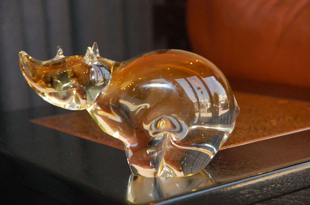 Murano Glass Rhino. For Sale at 1stDibs
