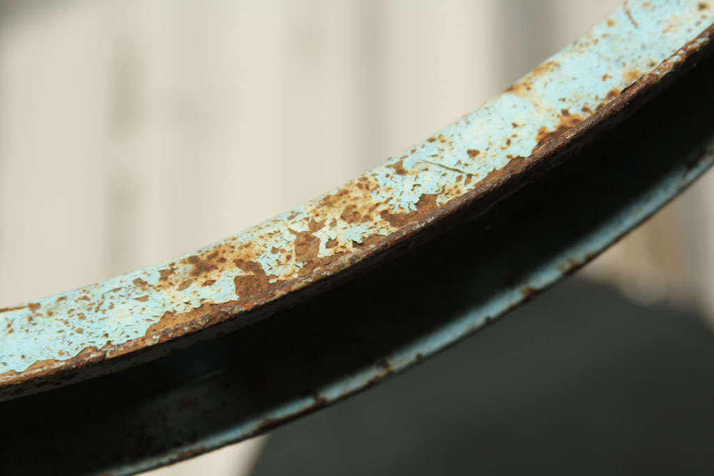industrial blue tire rim light fixture at 1stDibs