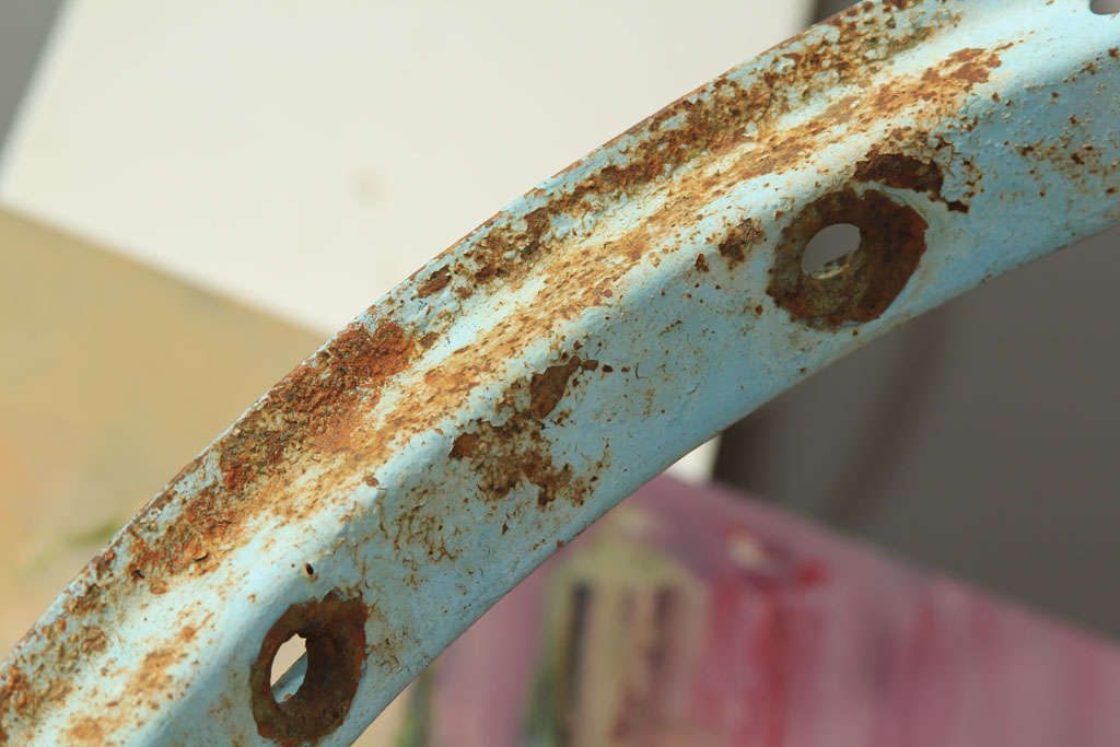 industrial blue tire rim light fixture at 1stDibs