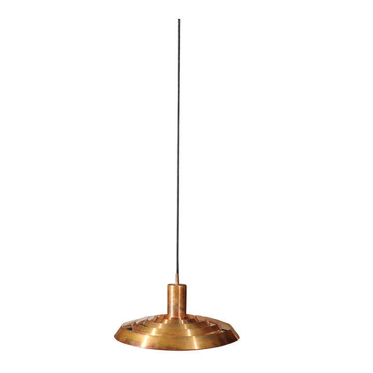 Poul Henningsen - Copper Plate lamp at 1stDibs